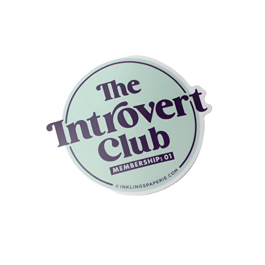 The Introverts Club Vinyl Sticker – Toy Soup