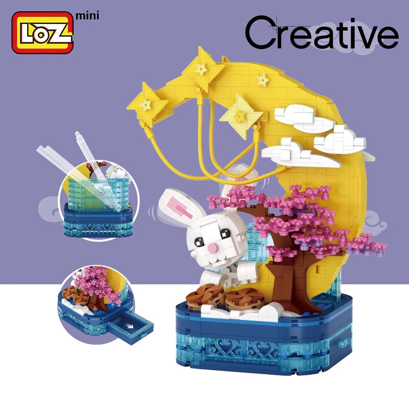 Loz Blocks Moon Rabbit Pencil Holder 1230 – Toy Soup
