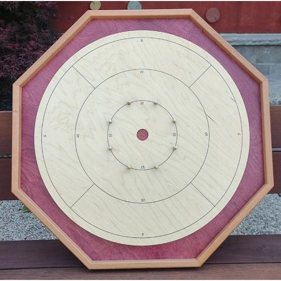 Crokinole Board: Large Octagonal Cherry Rail – Toy Soup