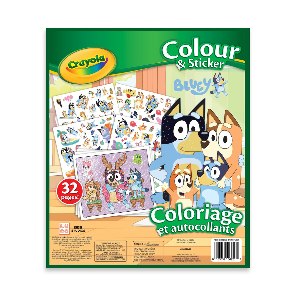 Bluey Colour & Sticker Book – Toy Soup